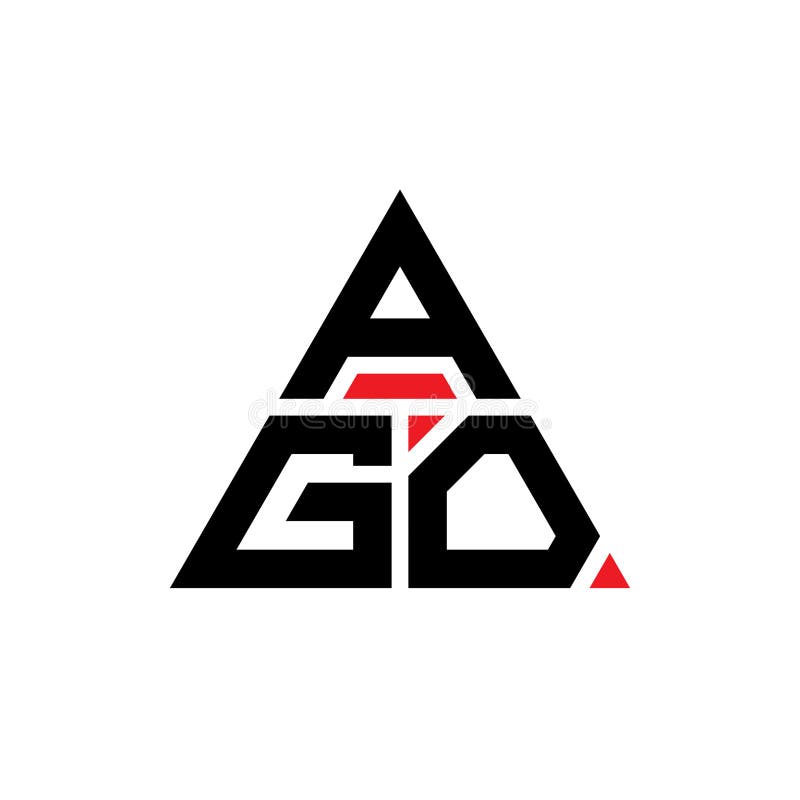 AGO Triangle Letter Logo Design with Triangle Shape. AGO Triangle Logo ...