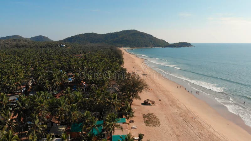 Agonda Beach Aerial Drone View. Goa. India. Stock Photo - Image of ...