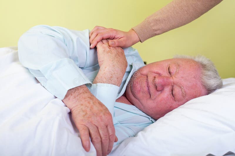 Agonized elderly man stock image. Image of contagious - 85111123