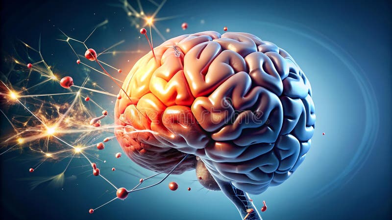 The Agony of a Fractured Mind: a 3D Illustration of a Brain Stroke ...