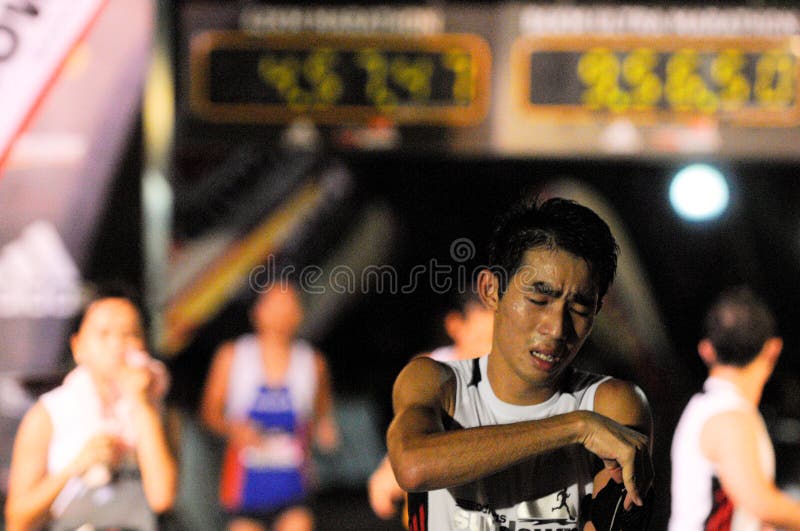 The Pain of the Marathon Race. Editorial Photo - Image of construction ...