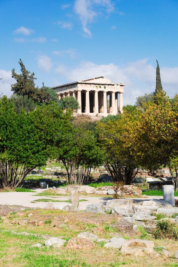 Agora of Athens, Greece stock photo. Image of columns - 187932548