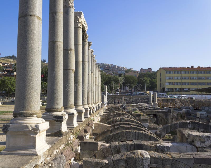 Agora Of Smyrna In Izmir, Turkey Stock Image - Image of carving, smyrna ...