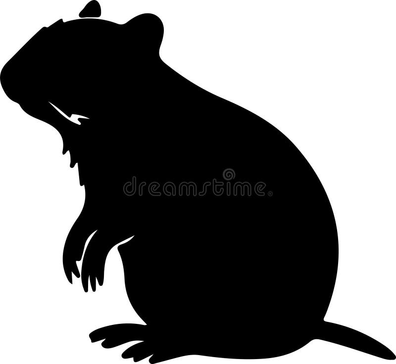 Agouti Black Silhouette Generative Ai Stock Vector - Illustration of ...