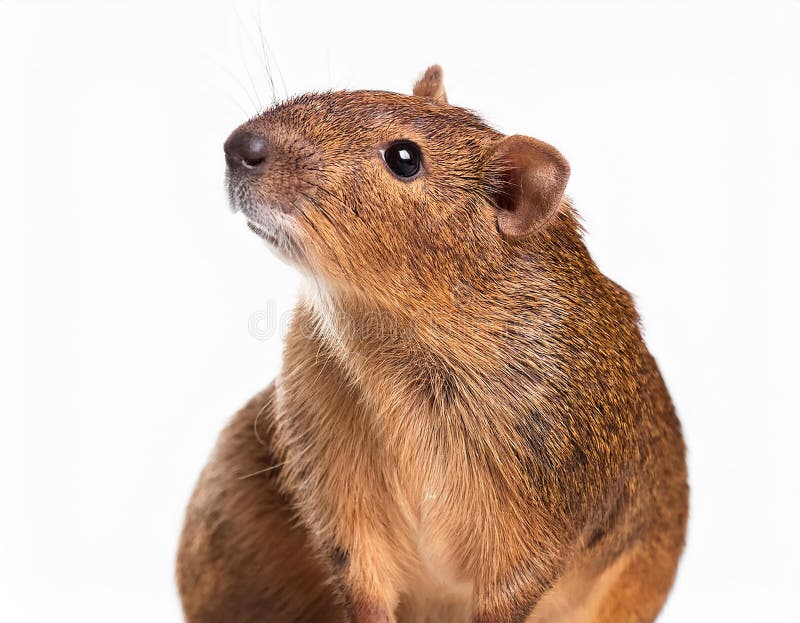 Agouti, Isolated on a White Background Stock Illustration ...