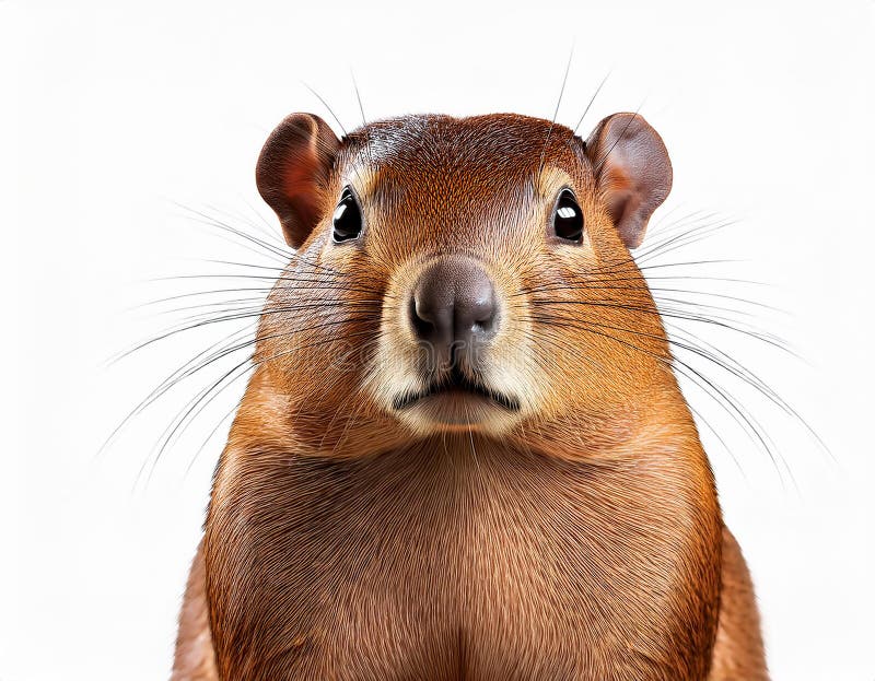 Agouti, Isolated on a White Background Stock Illustration ...