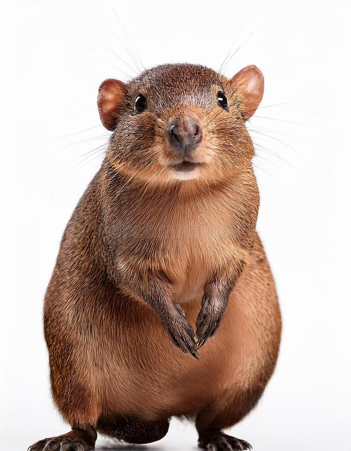 Agouti, Isolated on a White Background Stock Illustration ...