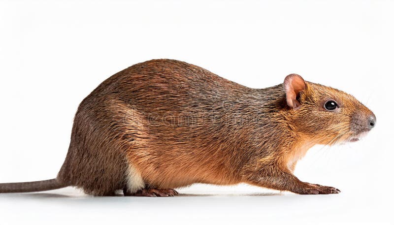 Agouti, Isolated on a White Background Stock Illustration ...