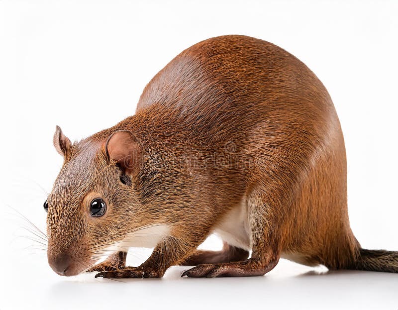 Agouti, Isolated on a White Background Stock Illustration ...