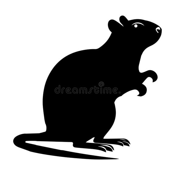 Agouti silhouette vector stock vector. Illustration of background ...