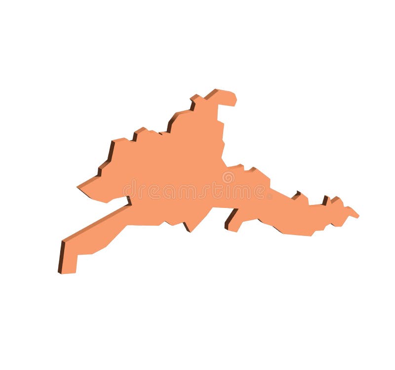 Agra District Map of Uttar Pradesh, India Stock Vector - Illustration ...