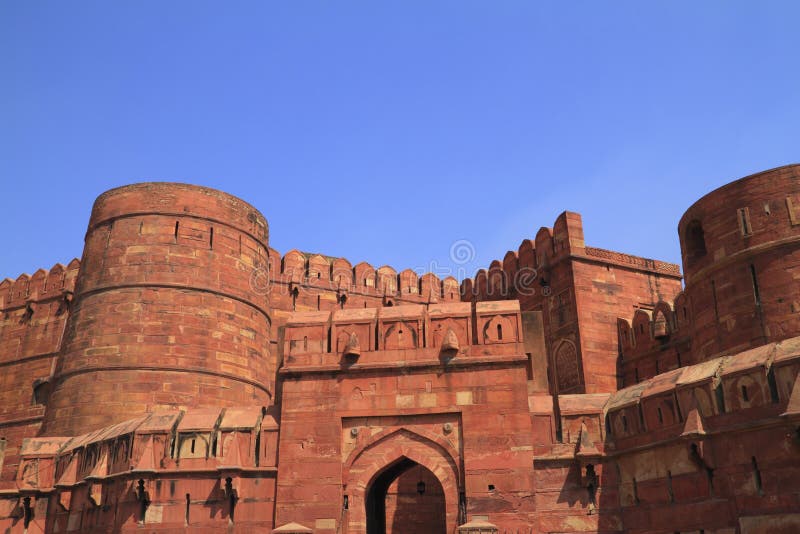 The Agra Fort stock image. Image of fort, famous, destinations - 13896927