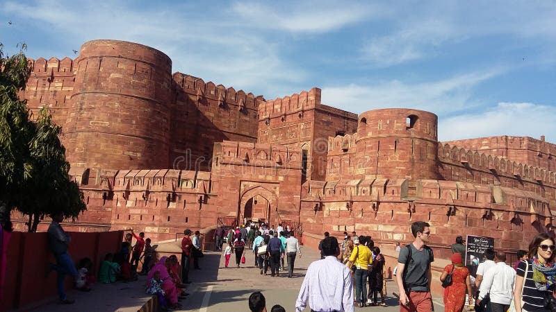 Agra Fort Front view editorial photography. Image of agrafort - 55282482