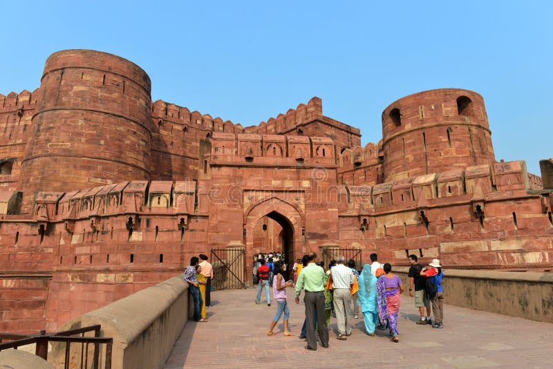 Agra Fort Gate, Agra editorial photo. Image of elaborate - 28136786
