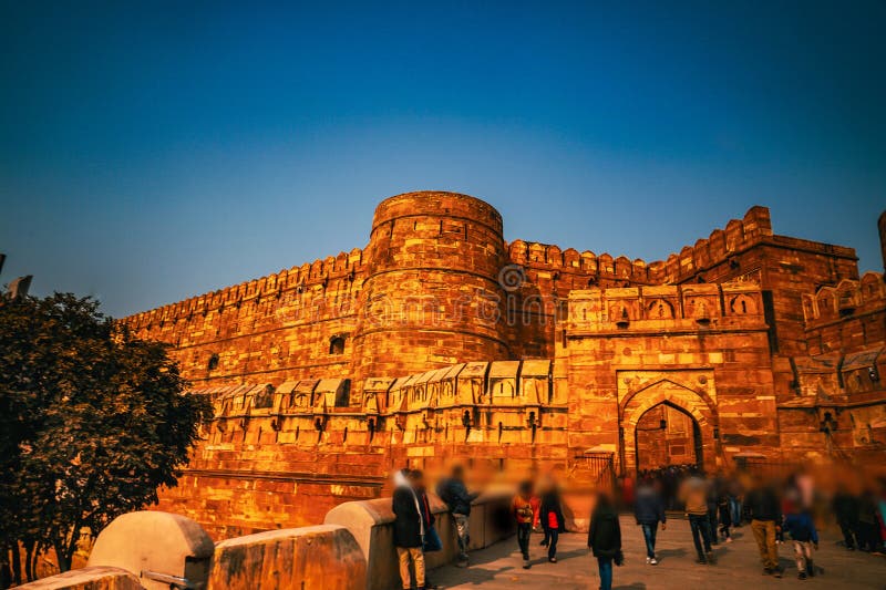 Agra fort gate stock photo. Image of tower, world, sculpture - 357071812