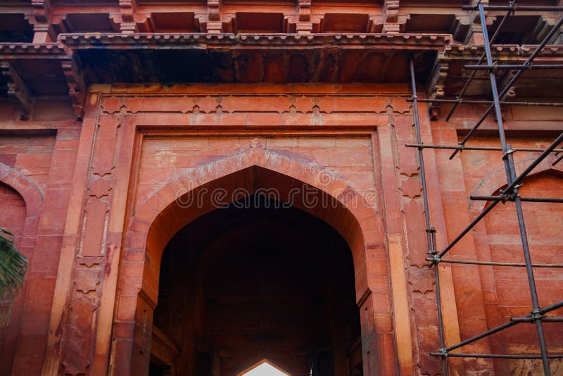Agra fort gate stock image. Image of fort, attraction - 357073657