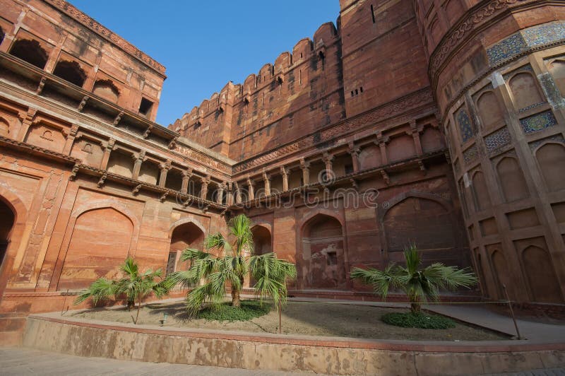 Red Fort in Old Delhi, India Stock Photo - Image of architecture, islam ...