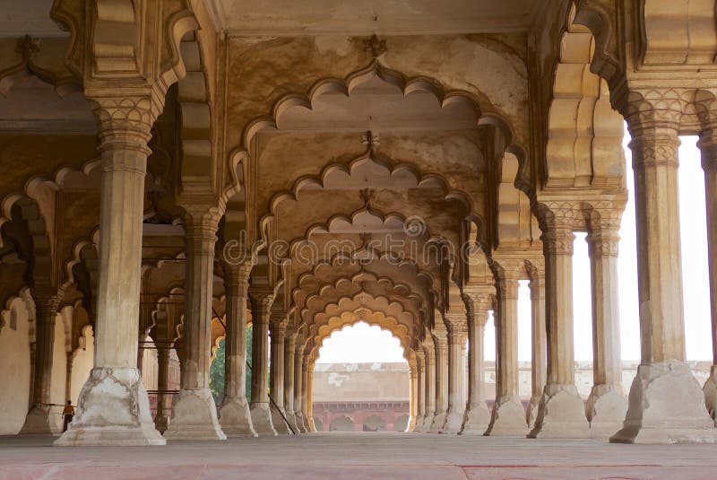 Agra Fort Agra India Sandstone Stock Photo - Image of column, sandstone ...