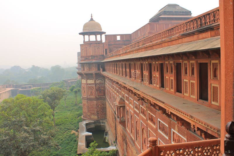 Agra, India, Red Fort, an Element of the Building Editorial Stock Image ...