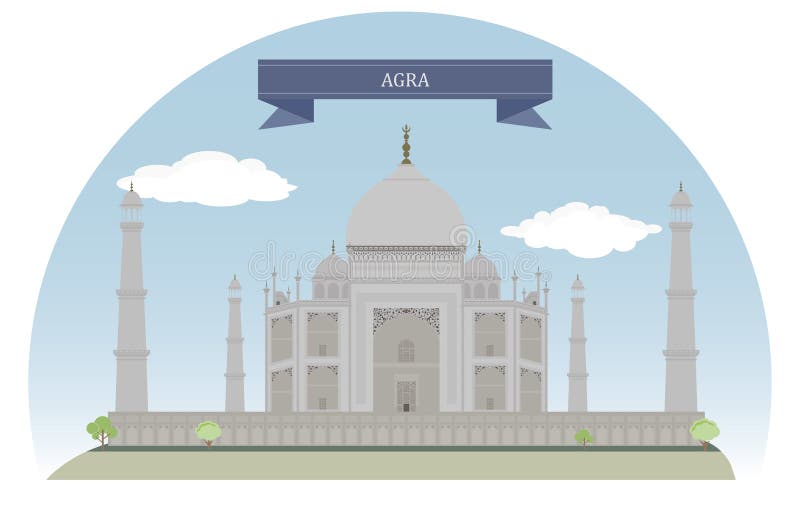 Agra, India stock vector. Illustration of district, architecture - 40165895