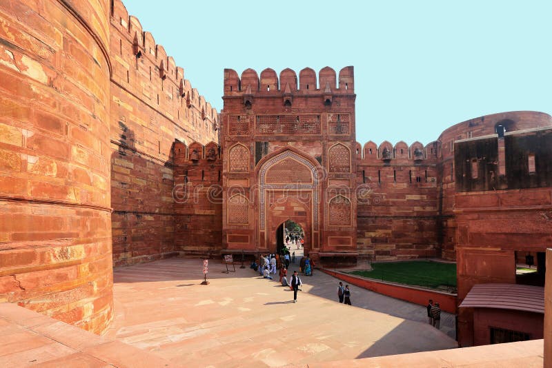 Agra Red Fort Temple, India. Stock Image - Image of fort, islam: 45602815