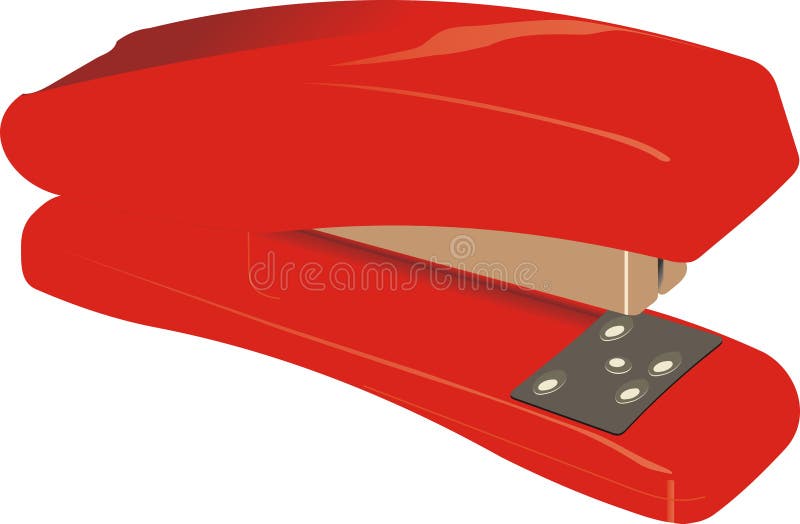 Agrafeuse, bureau illustration de vecteur. Illustration du agrafeuse ...