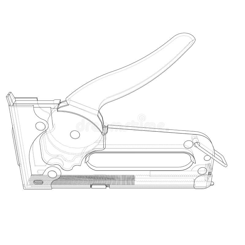 Agrafeuse De Construction D'ensemble Illustration Stock - Illustration ...