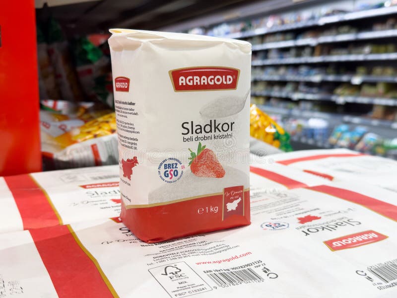 Agragold Granulated Sugar Pack on Grocery Store Shelf Display Editorial ...