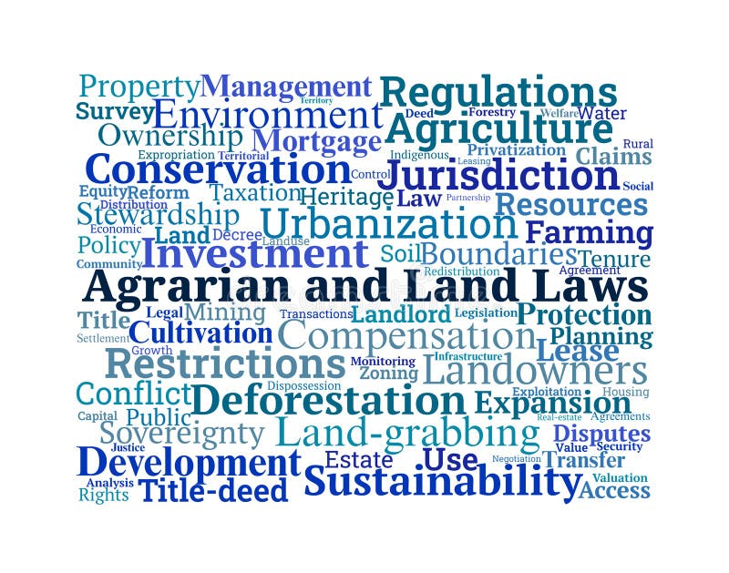Agrarian and Land Laws Word Cloud Stock Illustration - Illustration of ...