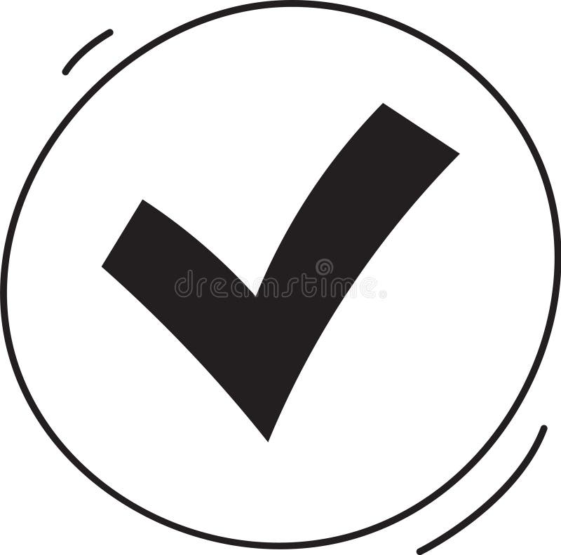 Agree Check Mark Web Doodle Stock Vector - Illustration of choose ...
