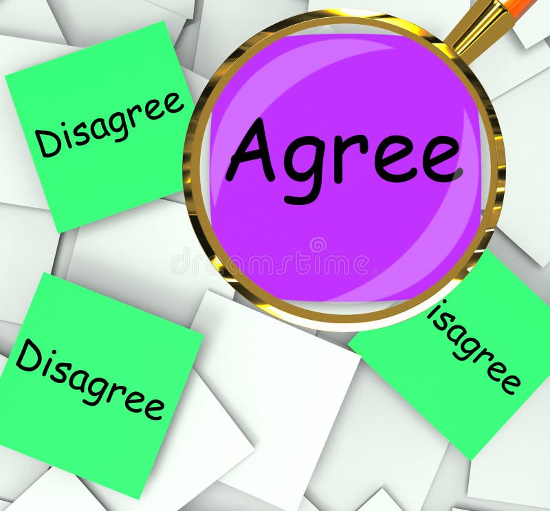 Agree Disagree Buttons Shows Agreement Stock Illustration ...