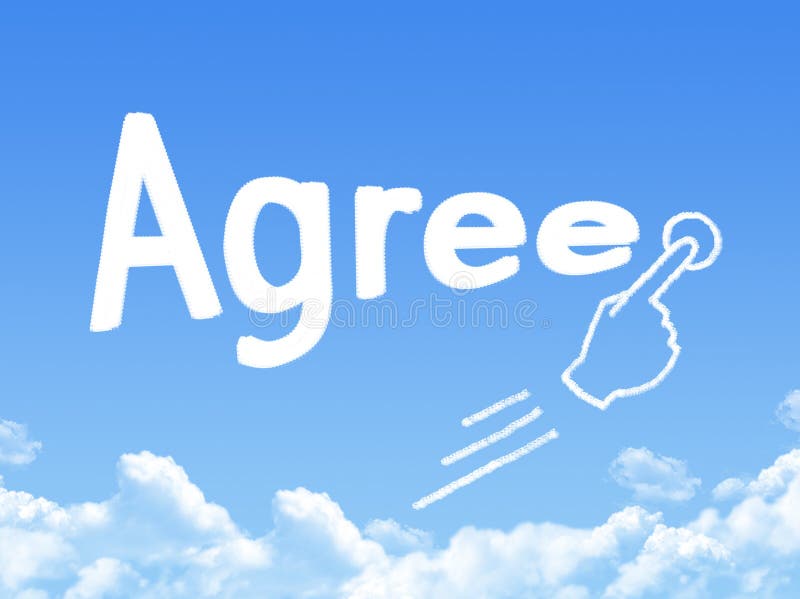 Agree message cloud shape stock illustration. Illustration of approve ...