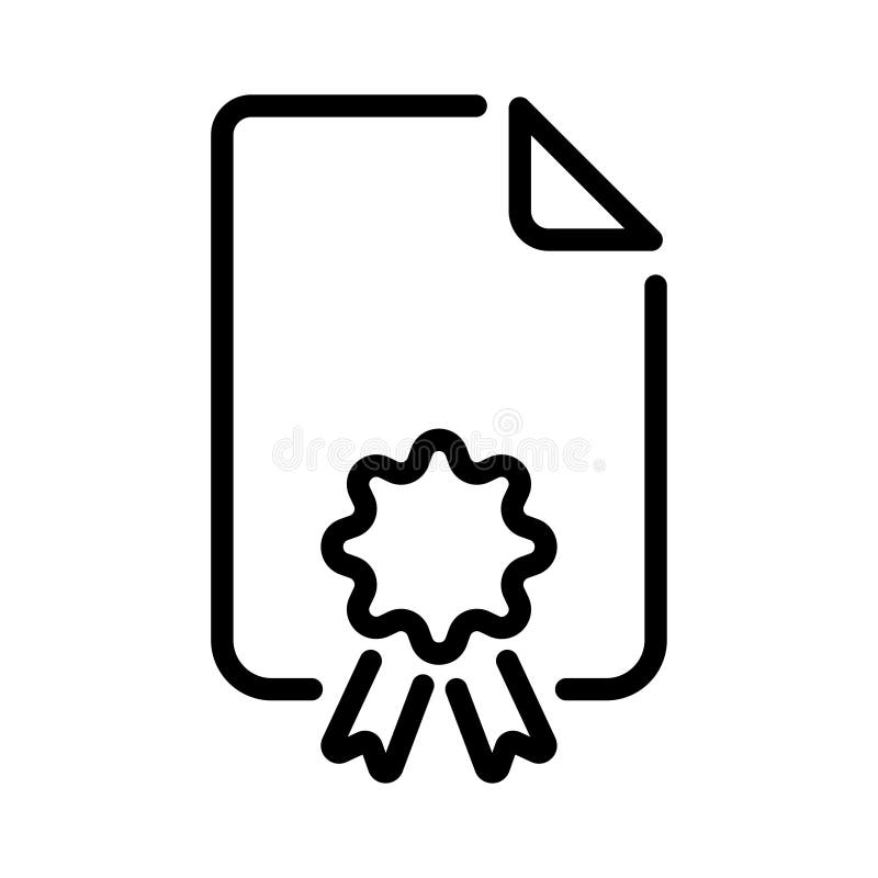 Agreement certificate icon stock vector. Illustration of certificate ...