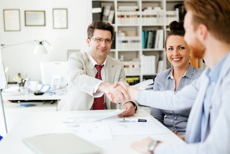 Agreement between Company Representatives Stock Photo - Image of ...