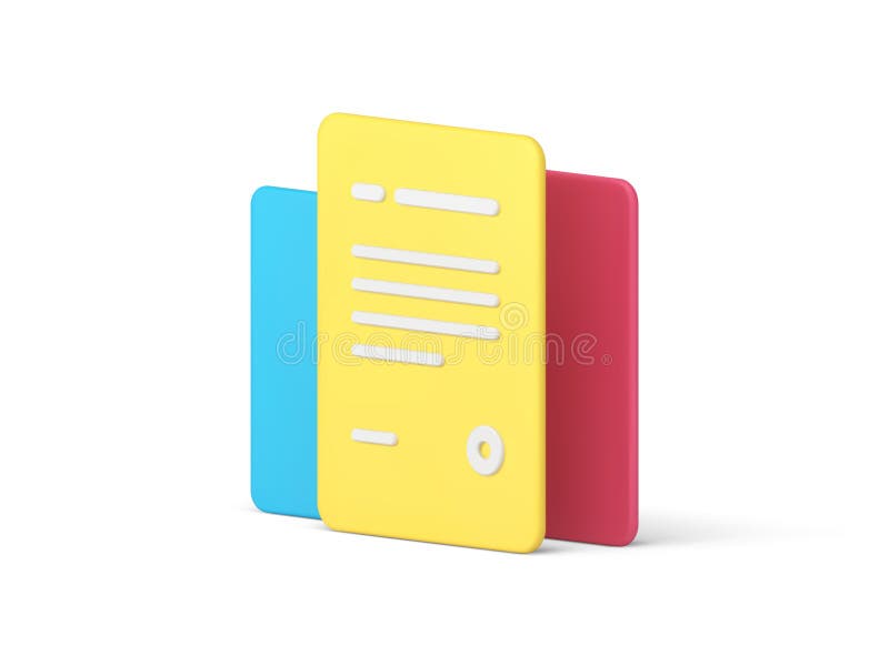 Agreement Contract Document Paperwork Stack Information Note Page 3d ...