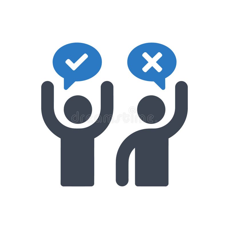 Agreement Disagreement Icon Stock Vector - Illustration of speech, icon ...