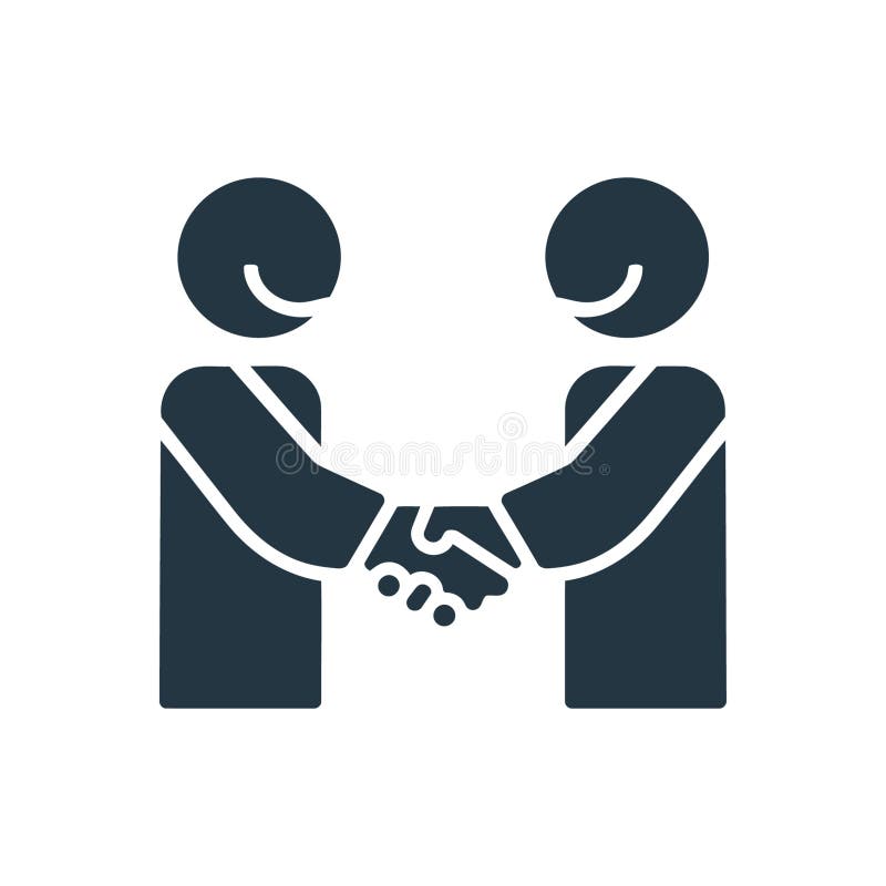 Agreement Handshake Icon stock vector. Illustration of sign - 361768359