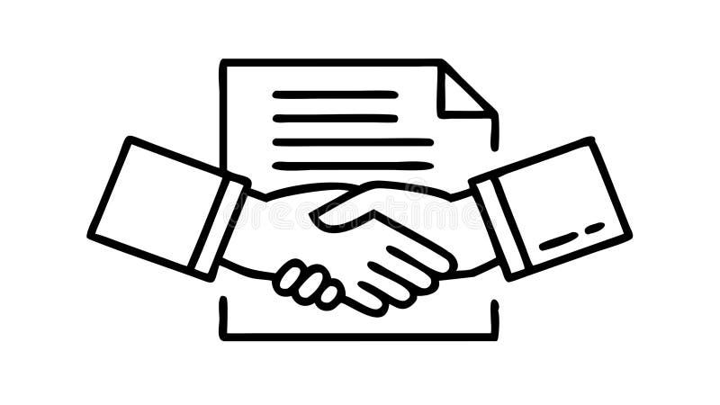 Agreement Handshake Icon for Business Partnership Trust, Vector Design Generative AI Stock ...