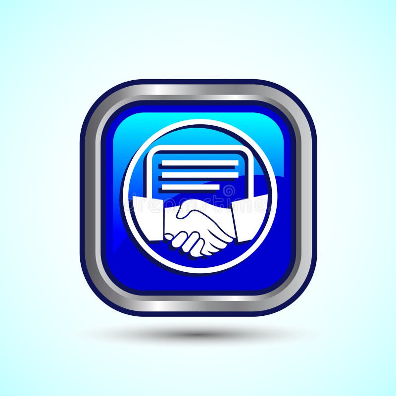 Agreement Icon Button Design Illustration Stock Vector - Illustration ...
