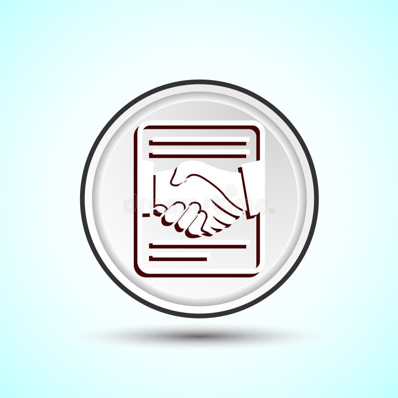 Agreement Icon Button Design Illustration Stock Vector - Illustration ...