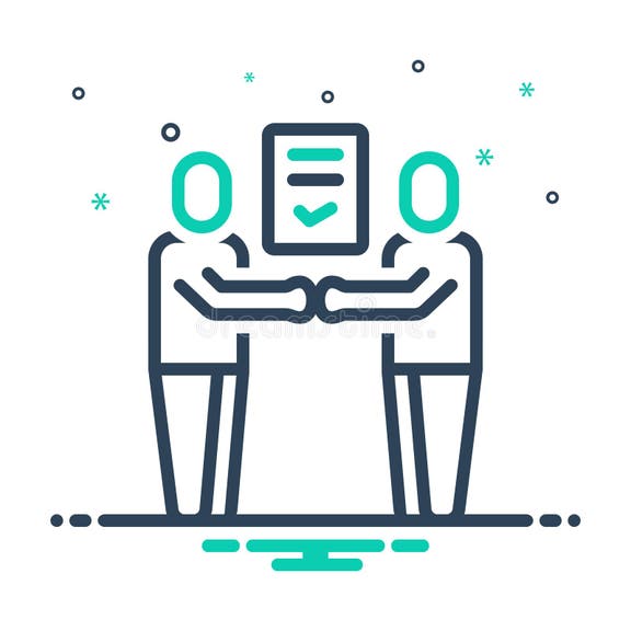 Mix Icon for Agreement, Compromise and Fist Stock Vector - Illustration ...