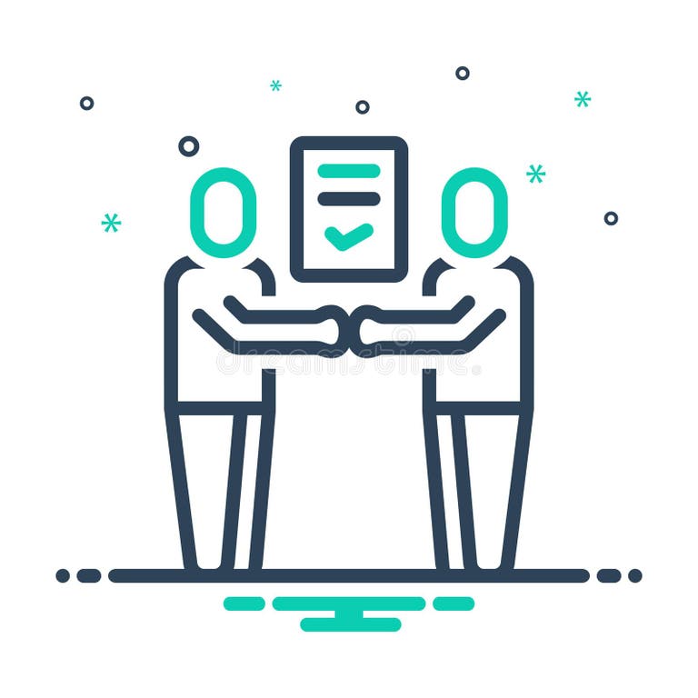 Mix Icon for Agreement, Compromise and Fist Stock Vector - Illustration ...