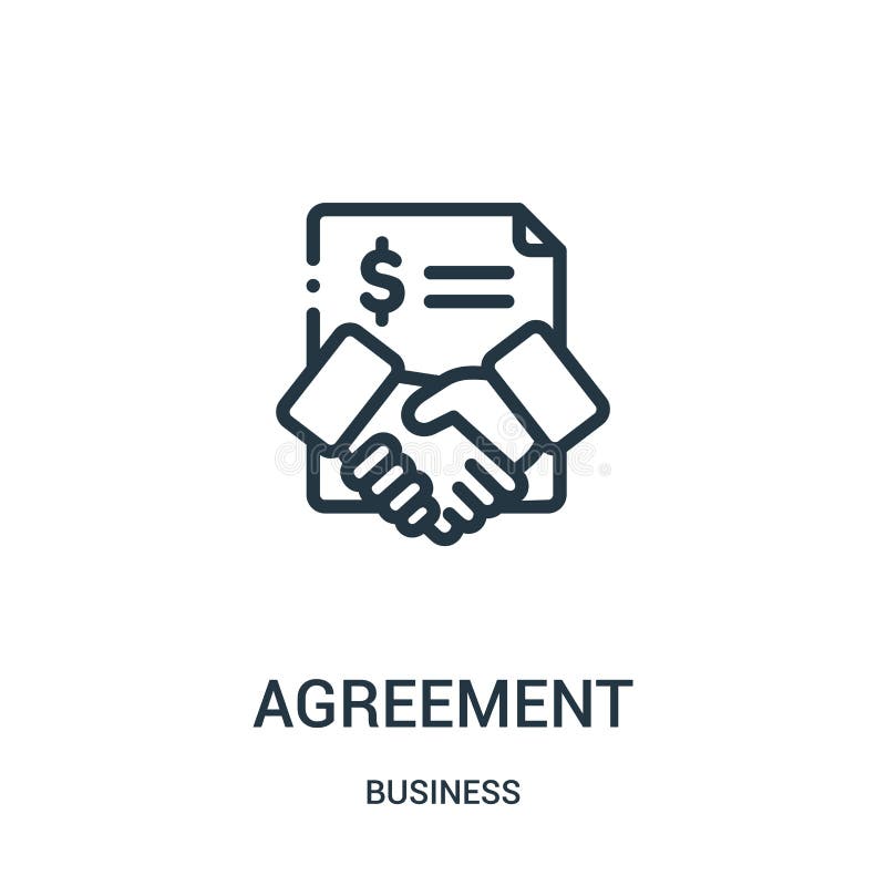 Agreement Icon Vector from Business Collection. Thin Line Agreement ...