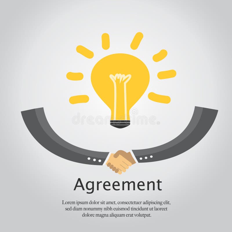 Agreement idea vector. stock vector. Illustration of brainstorm - 78855199
