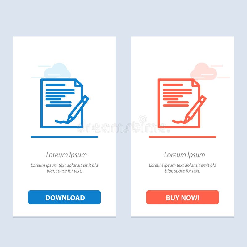 Agreement, Paper, Document, Note, Report Blue and Red Download and Buy ...