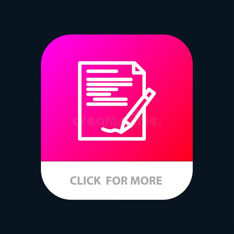 Agreement, Paper, Document, Note, Report Mobile App Button. Android and ...