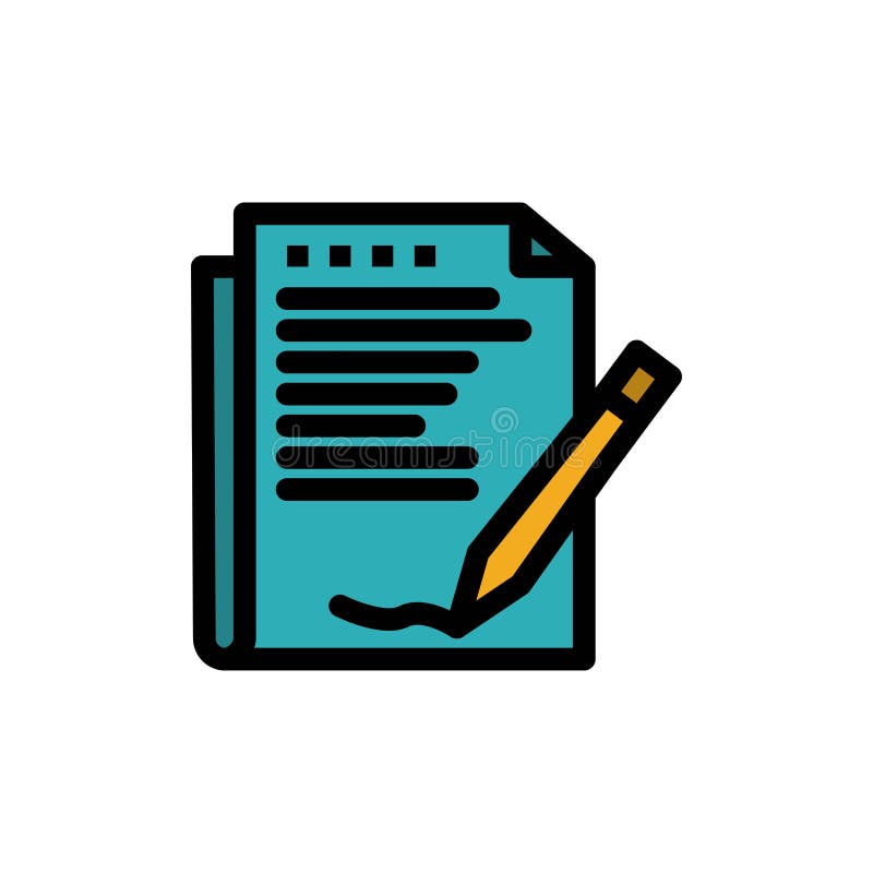 Agreement, Report, Form, Layout, Paper Flat Color Icon. Vector Icon ...