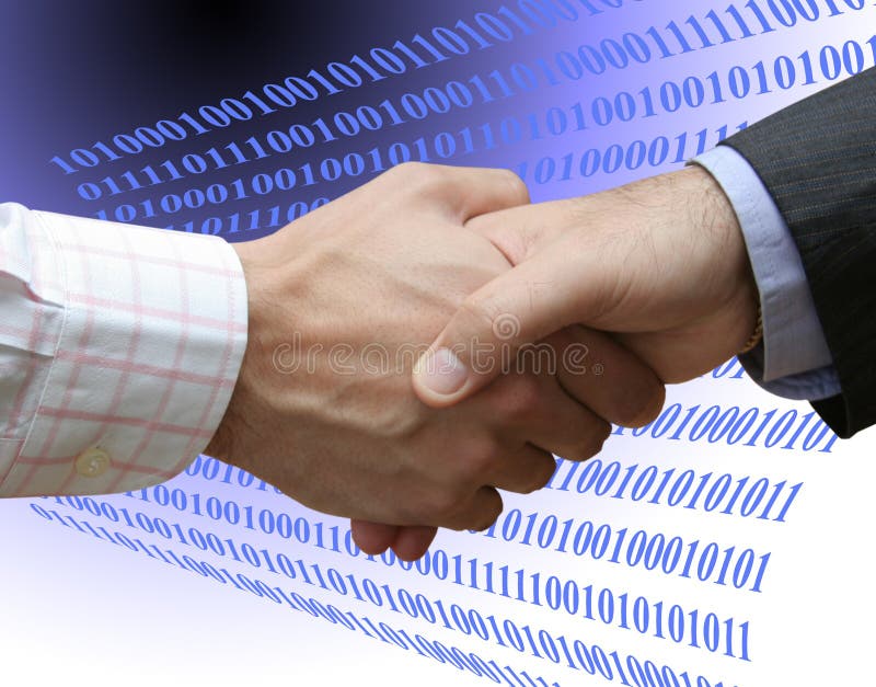 Technology deal stock image. Image of final, code, cooperation - 3799549