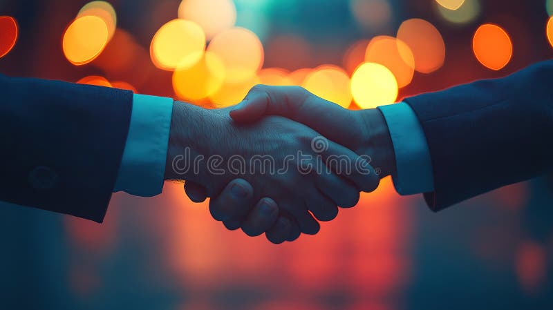 Agreement Urban Handshake Cooperation Support Stock Illustration ...