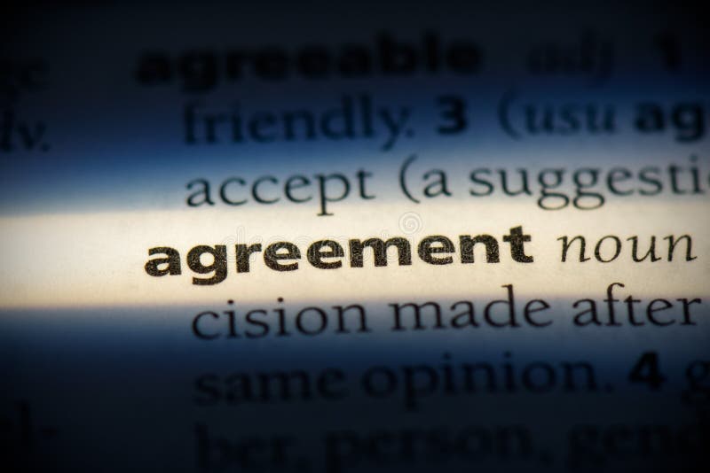 Definition of agreement stock image. Image of conceptual - 138241327